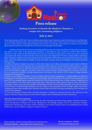 Calaméo - Press Release Madison Channel - July 9, 2022