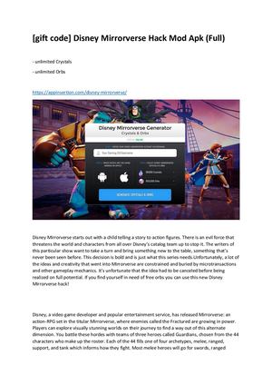 Calaméo - [Gift Code] Disney Mirrorverse Hack Mod Apk (Full)
