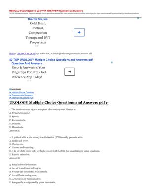 Calaméo - 50 Top Urology Multiple Choice Questions And Answers Pdf ...