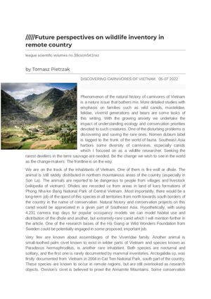 Calaméo - (2022) Future perspectives on wildlife inventory in remote ...