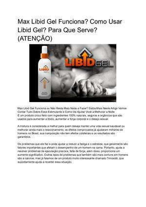 Calaméo - Max Libid Gel Funciona? ((SEGREDO REVELADO)) Isso Não Te Contam