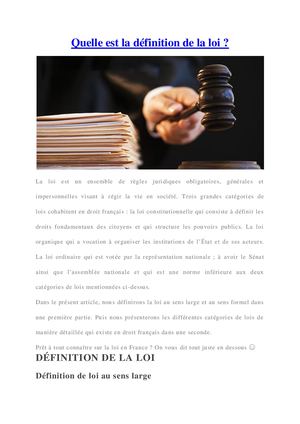 Calaméo - La loi : c'est quoi