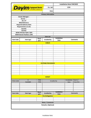 Calaméo - 4. Installation Form