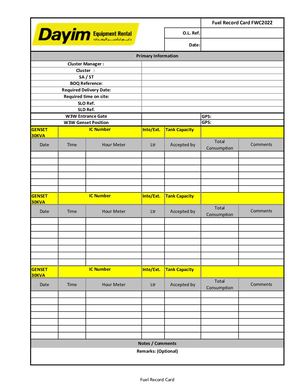 Calaméo - 7. Fuel Record Card