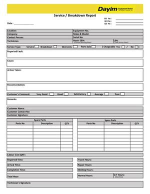 Calaméo - 8. Service - Breakdown Report Form