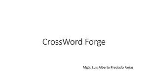 Calaméo - Cross Word Forge