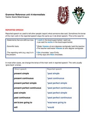 Calaméo - Unit 4 Grammar Reference Intermediate