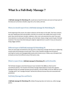 Calaméo - What Is A Full Body Massage
