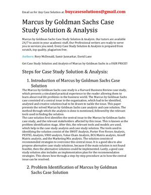 Calaméo - Marcus By Goldman Sachs Case Study Solution Analysis