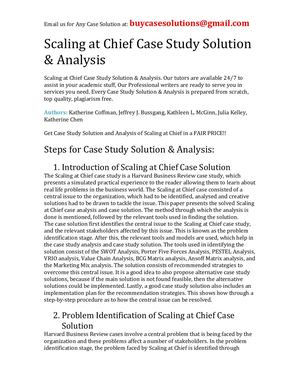 Calaméo - Scaling At Chief Case Study Solution Analysis