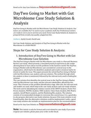 Calaméo - Day Two Going To Market With Gut Microbiome Case Study ...