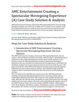 Calaméo - Amc Entertainment Creating A Spectacular Moviegoing ...