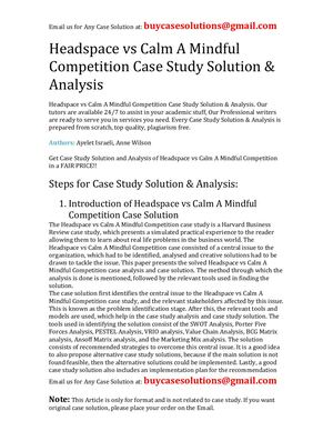 Calaméo - Headspace Vs Calm A Mindful Competition Case Study Solution Analysis