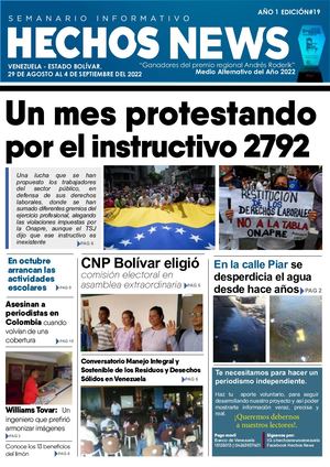 Calaméo - EDICIÓN #19 Hechos News