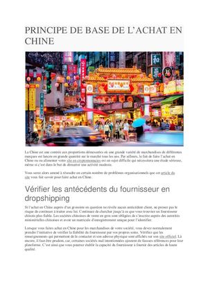 Calaméo - Achat en chine : les essentiels à connaitre