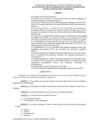 Calaméo - 07 Acte Constitutif D'une Régie D'avances Et De Recettes Pour ...