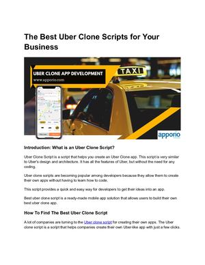 Calaméo - The Best Uber Clone Scripts For Your Business