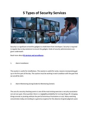 Calaméo - 5 Types Of Security Services Converted 2