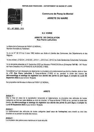 Calaméo - Arrêté Travaux Abords Du Pont Digue