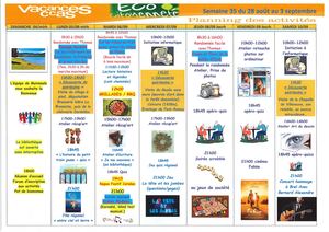 Calaméo - Planning Des Activités Semaine 36