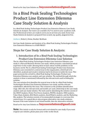 Calaméo - In A Bind Peak Sealing Technologies Product Line Extension ...
