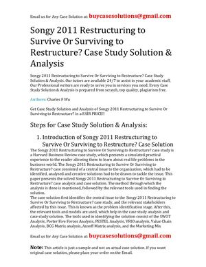 Calaméo - Songy 2011 Restructuring To Survive Or Surviving To ...