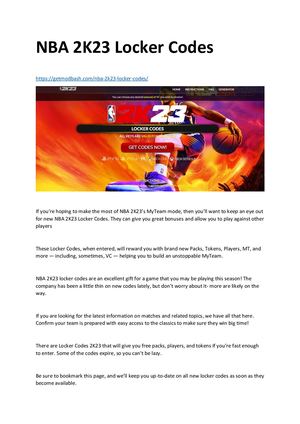 Calaméo - Nba 2k23 Locker Codes