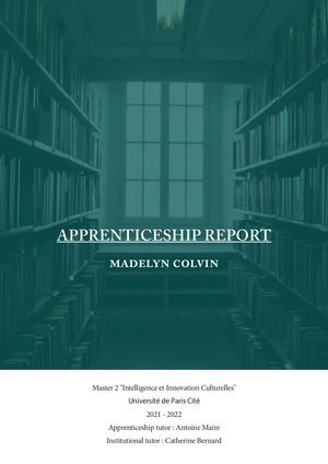 Calaméo - Rapport d'alternance Madelyn Colvin