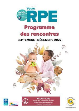 Calaméo - Programme du Rpe du 3e trimestre 2022