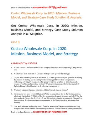 Calaméo - Costco Wholesale Corp In 2020 Mission, Business Model, And ...