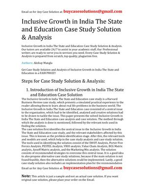Calaméo - Inclusive Growth In India The State And Education Case Study ...