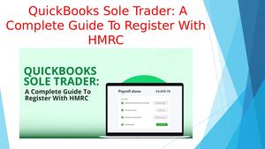 Calaméo - QuickBooks Sole Trader: A Complete Guide To Register With HMRC