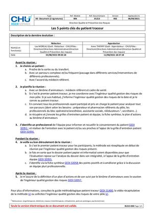 Calaméo - Les 5 points clés du patient traceur