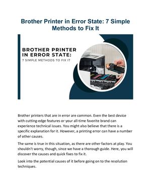 Calaméo - Brother Printer In Error State