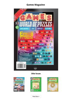 Calaméo - Games Magazine