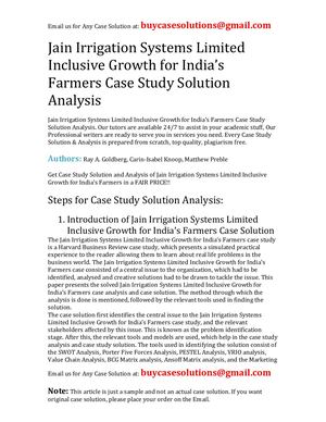 Calaméo - Jain Irrigation Systems Limited Inclusive Growth For India's Farmers Case Study ...