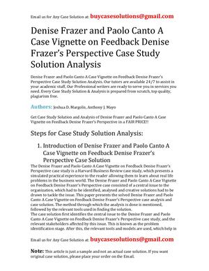 Calaméo - Denise Frazer And Paolo Canto A Case Vignette On Feedback ...