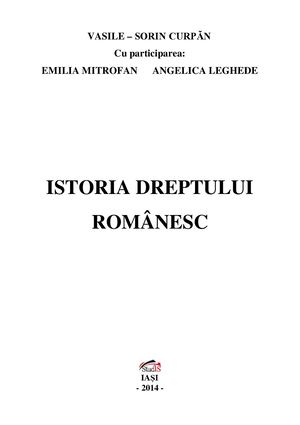 Calaméo - Curpan, Sorin Vasile - Istoria Dreptului Romanesc
