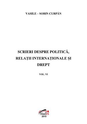 Calaméo - Curpan, Sorin Vasile - Scrieri Despre Politica, Relatii ...