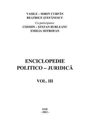 Calaméo - Curpan, Vasile Sorin - Enciclopedie Politico Juridica - Vol 3