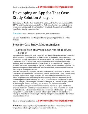 Calaméo - Developing An App For That Case Study Solution Analysis