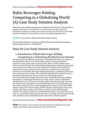Calaméo - Baltic Beverages Holding Competing In A Globalizing World (A ...