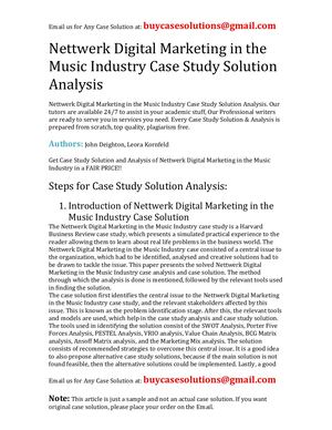Calaméo - Nettwerk Digital Marketing In The Music Industry Case Study ...