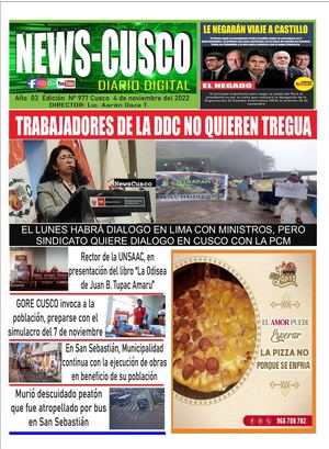 Calaméo - NEWS CUSCO 4 De Noviembre 2022