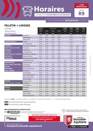 Calaméo - Ligne R9 Felletin Aubusson Limoges