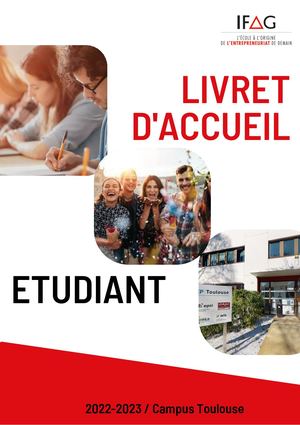 Calaméo - Livret D'accueil éTudiant Ifag