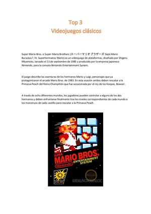 Calaméo - Top 3 Videojuegos Clásicos