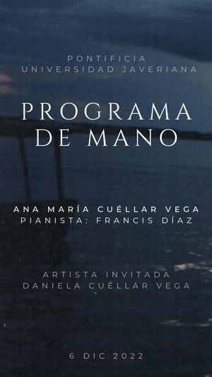 Calaméo - Programa De Mano Recital De Grado (1)