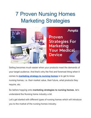 Calaméo - 7 Proven Nursing Homes Marketing Strategies