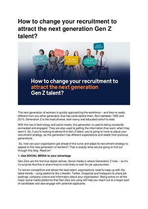 Calaméo - How To Change Your Recruitment To Attract The Next Generation Gen Z Talent